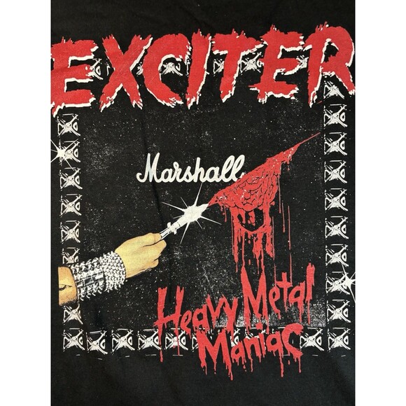 Gildan | Shirts | Exciter Heavy Metal Maniac 83 New Black Tshirt Medium ...